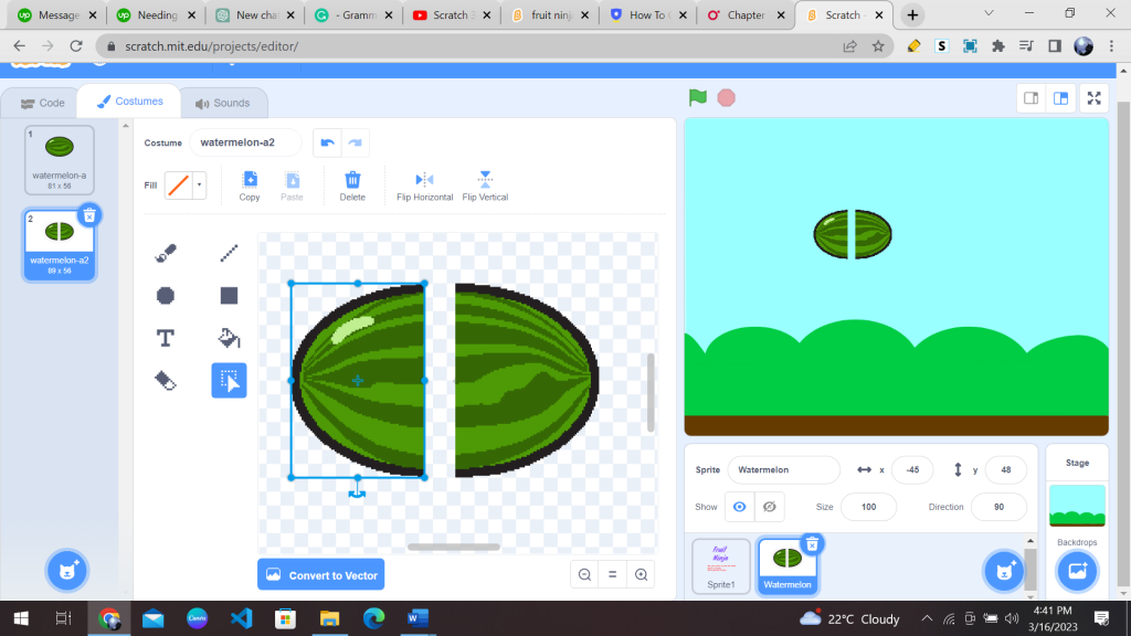 How to create a fruit ninja game on Scratch | Codingal