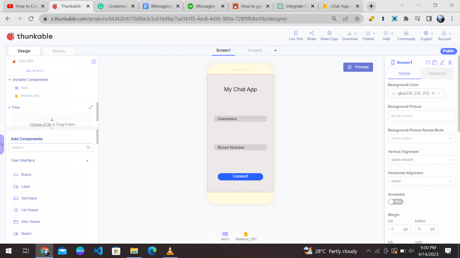 Create a real-time messaging application on Thunkable