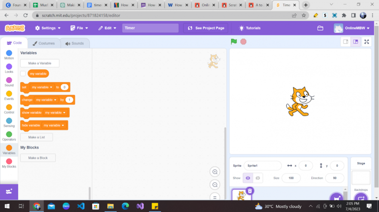 Create a Timer in Scratch | Codingal