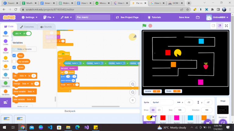 How to Code a Pac-Man Game in Scratch | Codingal