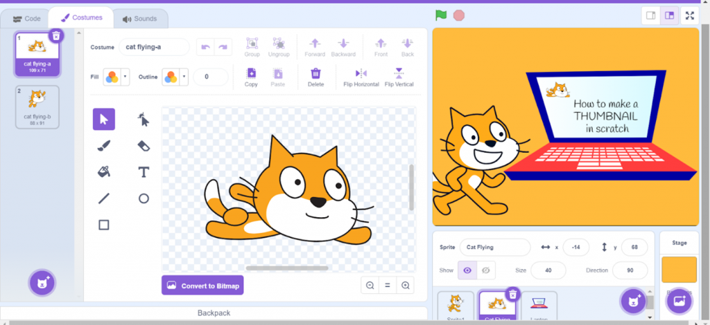 How to Make a Thumbnail in Scratch