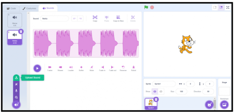 How to add sound effects to a Scratch coding project? - Codingal