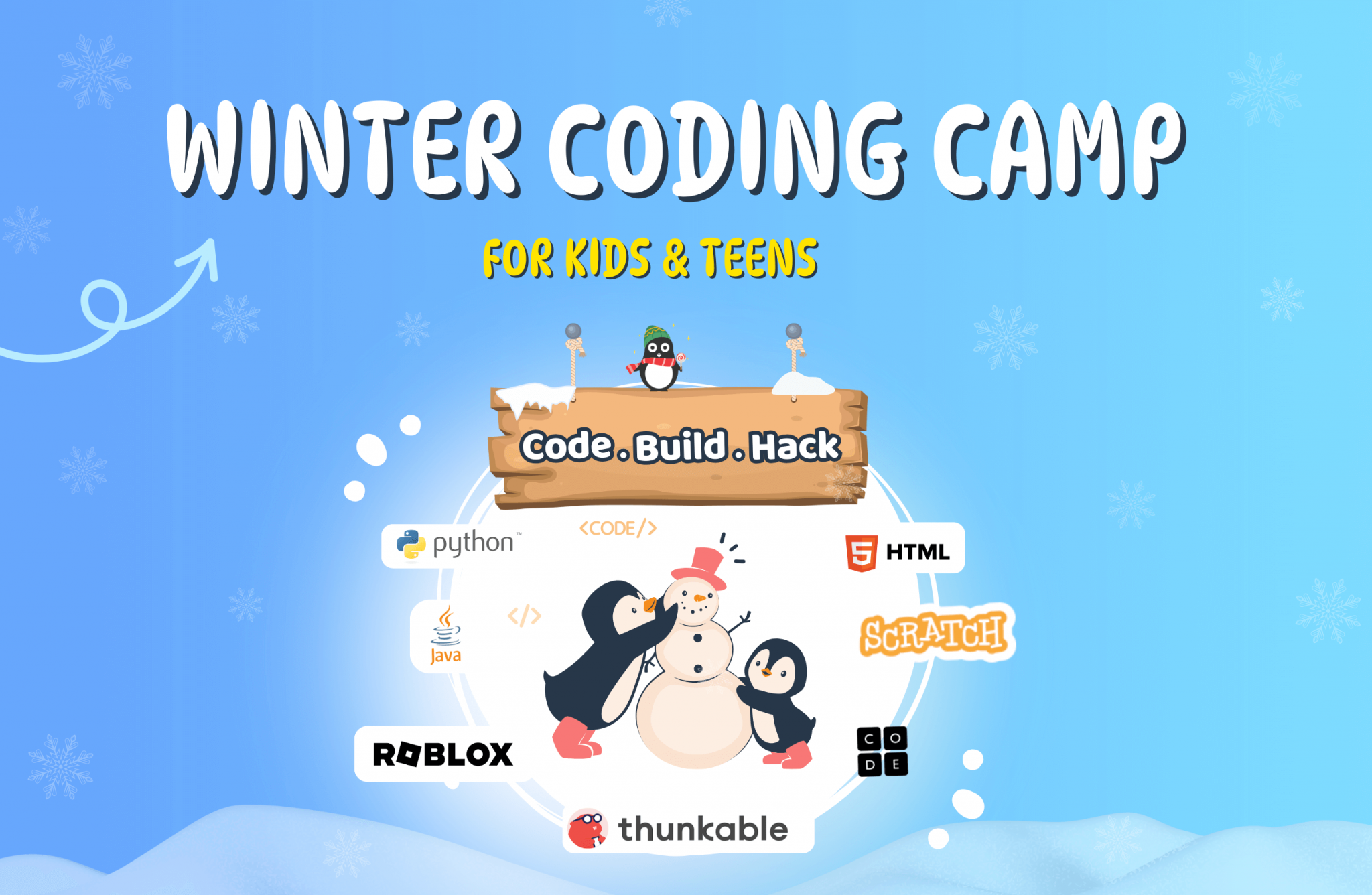 Winter Break Coding Camp| fun learning activities for kids & teens